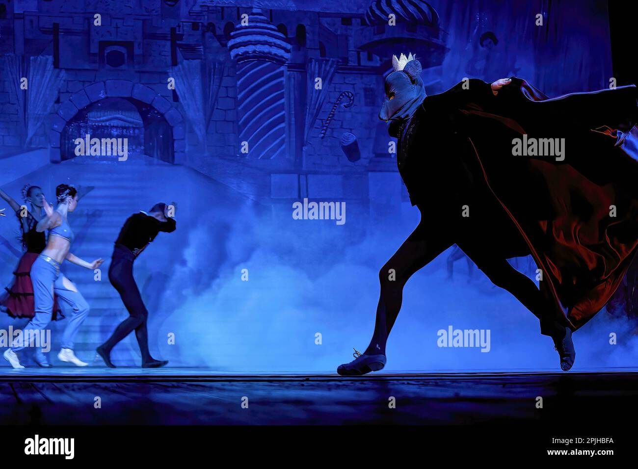 Ilya Kuchinsky dressed as the Mouse King is seen on the stage of the ...