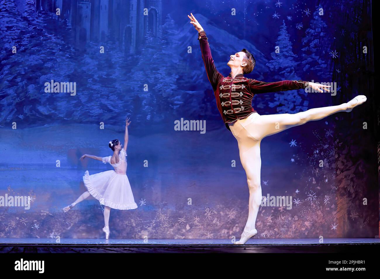 Voronezh, Russia. 17th Mar, 2023. Ballerina Ksenia Pukhlovskaya and ...