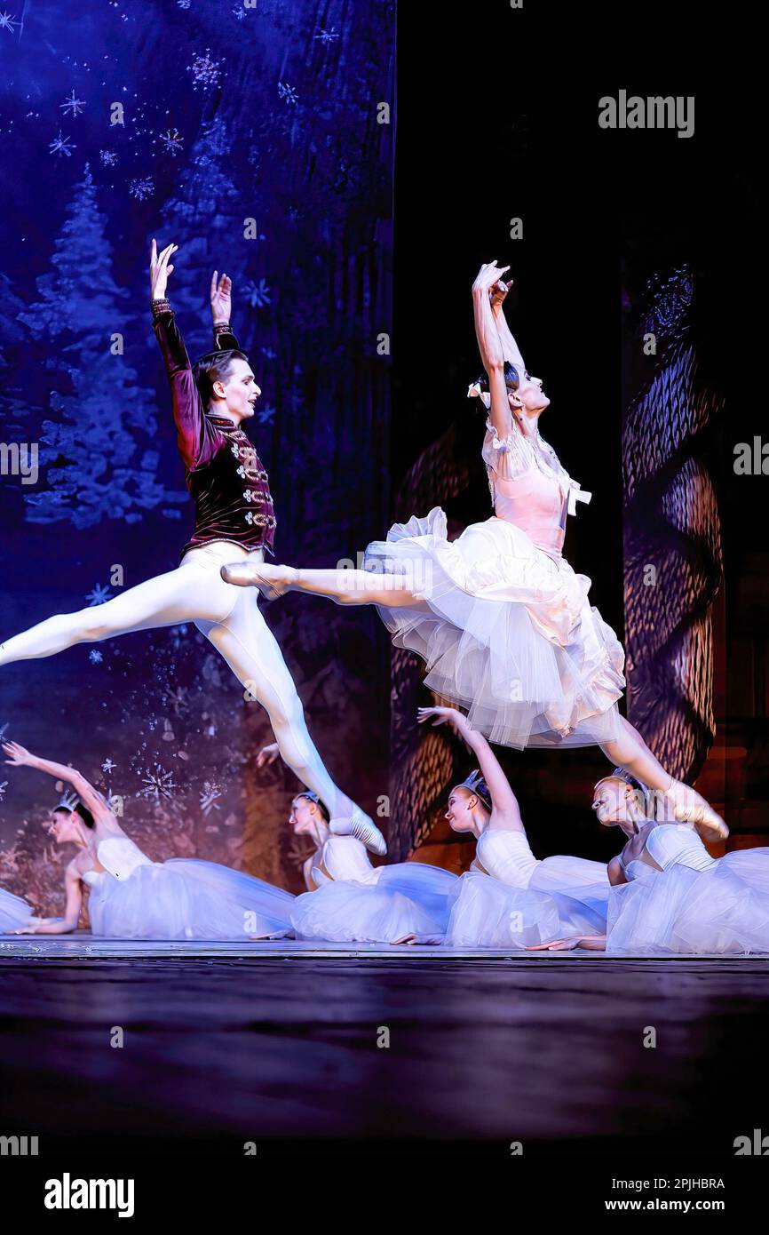 Voronezh, Russia. 17th Mar, 2023. Ballerina Ksenia Pukhlovskaya and ...