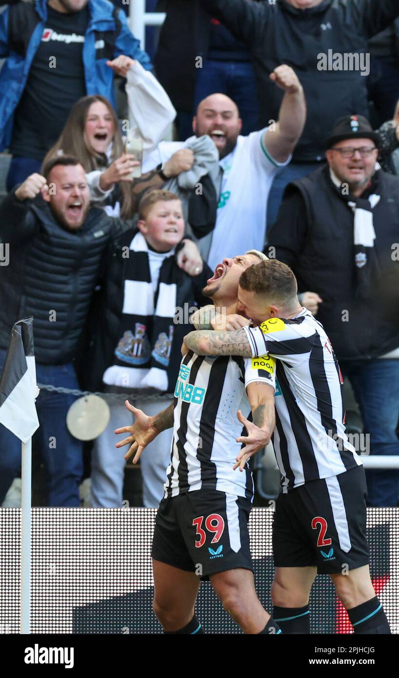 2nd April 2023; St James' Park, Newcastle, England: Premier League Football, Newcastle United ...