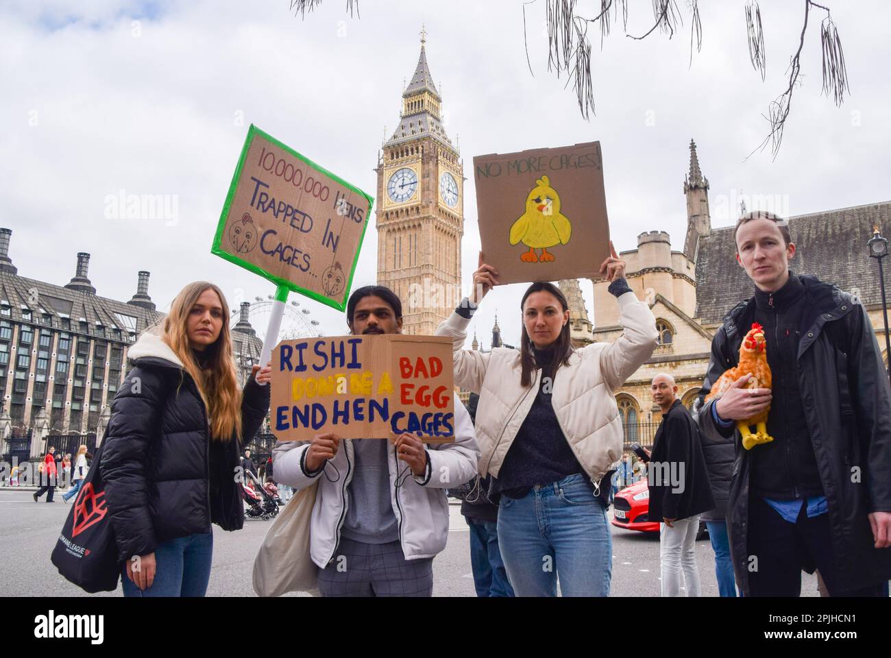 London, England, UK. 2nd Apr, 2023. Animal rights activists staged a ...