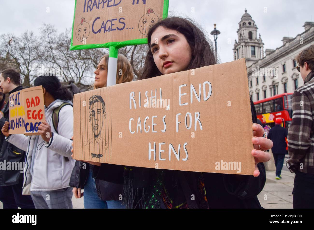 London, England, UK. 2nd Apr, 2023. Animal rights activists staged a ...