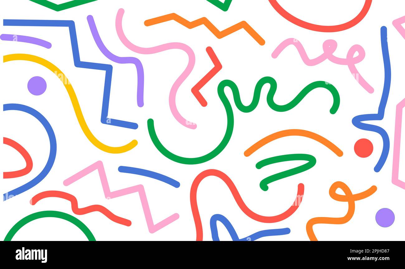 Simple childish scribble backdrop. Colorful doodle art background ...