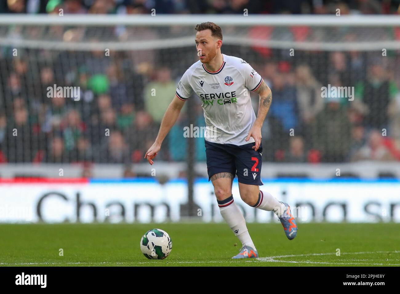 Gethin Jones #2 of Bolton Wanderers in action during the Papa John's ...