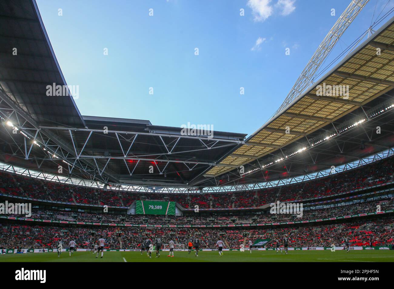 London, UK. 02nd Apr, 2023. A general view inside of Wembley Stadium as ...