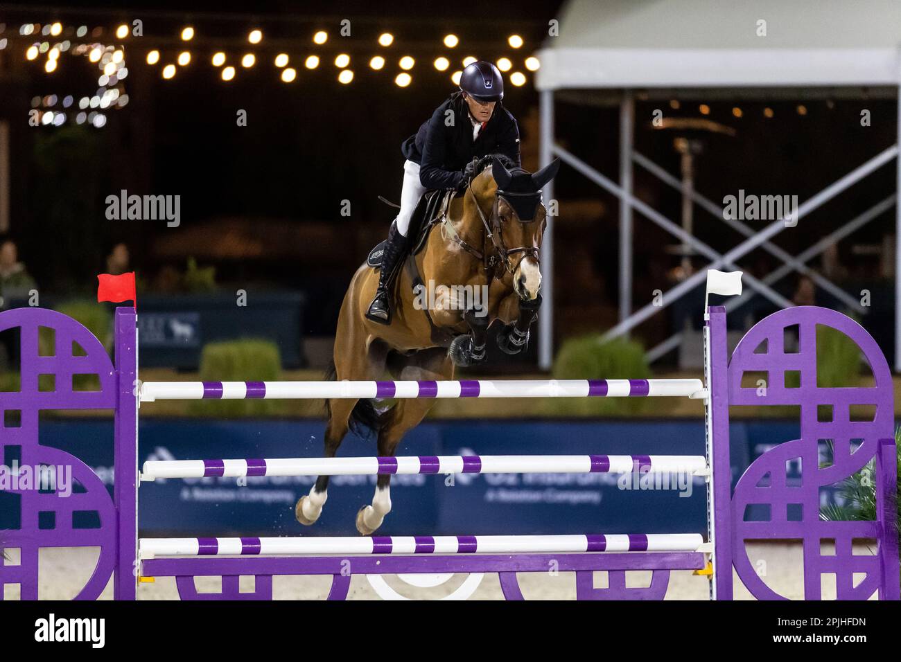 Paul O'Shea of Ireland competes at a Major League Show Jumping event at ...