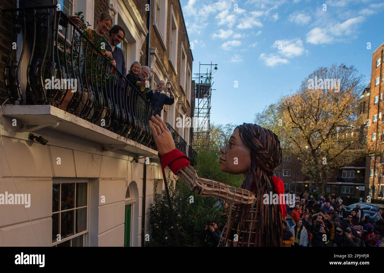 London, England, UK. 2nd Apr, 2023. LITTLE AMAL, the 3.5 metre-tall ...