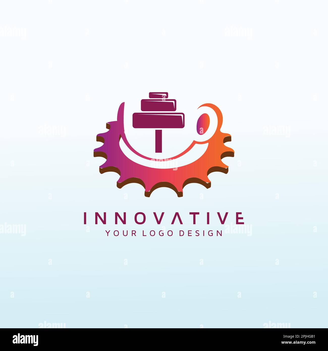 coffee with gear and fitness icon logo download Stock Vector Image ...