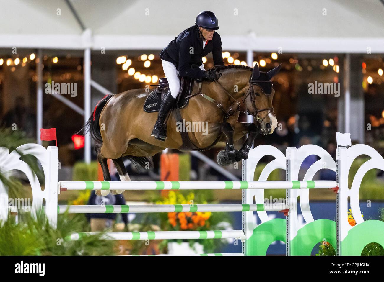 Paul O'Shea of Ireland competes at a Major League Show Jumping event at ...