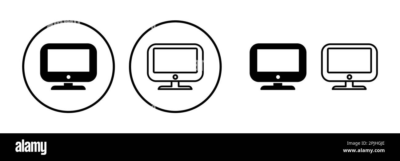Computer icon vector. computer monitor icon Stock Vector Image & Art - Alamy