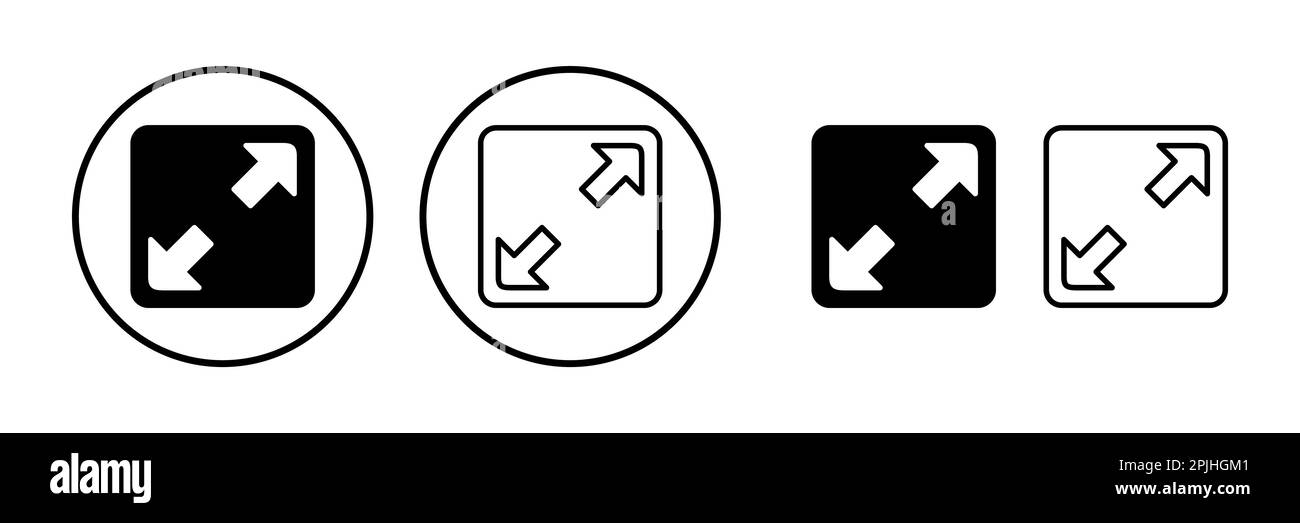 Fullscreen icon Stock Vector Images - Alamy
