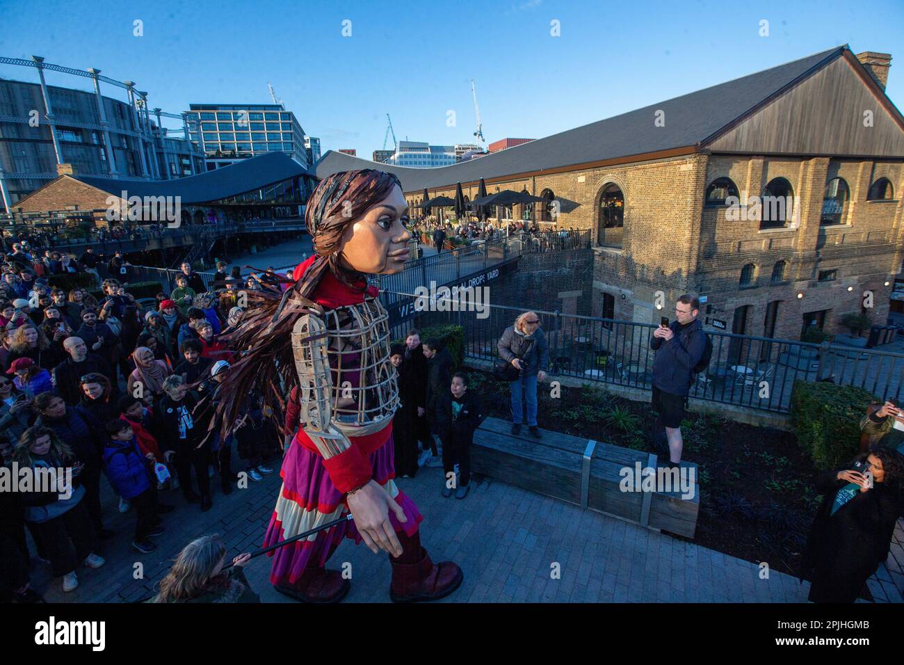 London, England, UK. 2nd Apr, 2023. LITTLE AMAL, the 3.5 metre-tall ...