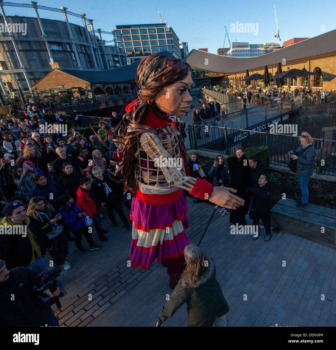 London, England, UK. 2nd Apr, 2023. LITTLE AMAL, the 3.5 metre-tall ...