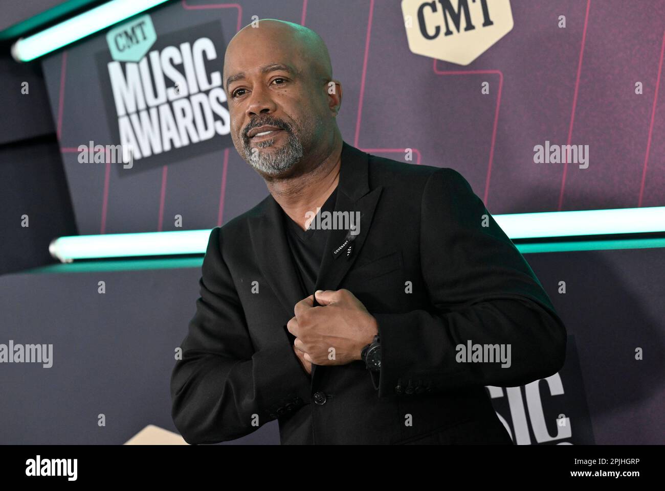 Darius Rucker arrives at the CMT Music Awards on Sunday, April 2, 2023 ...