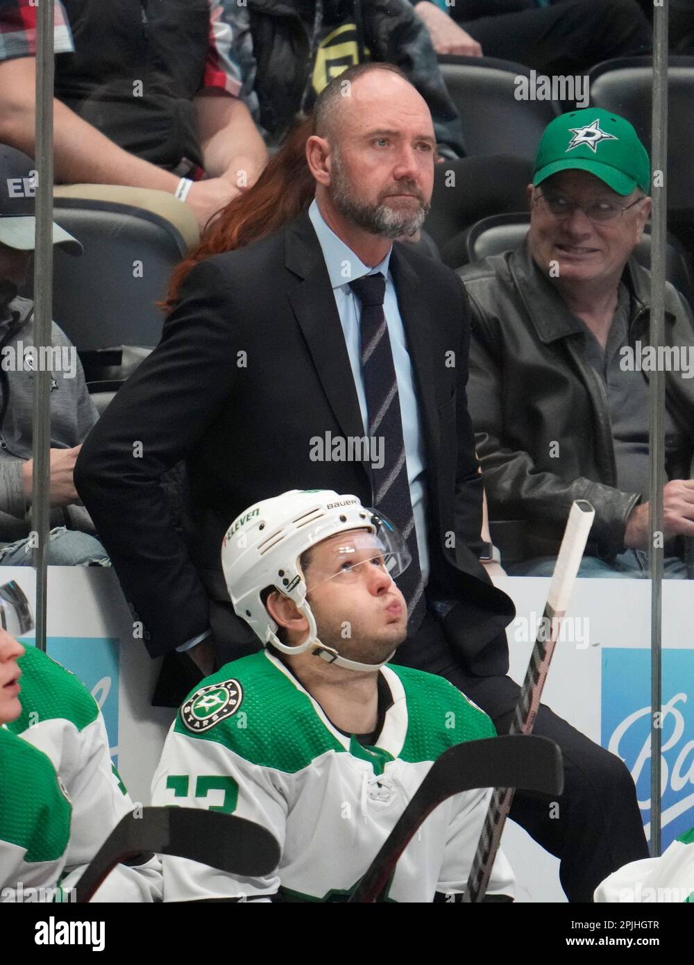 Dallas Stars head coach Peter DeBoer in the second period of an NHL ...