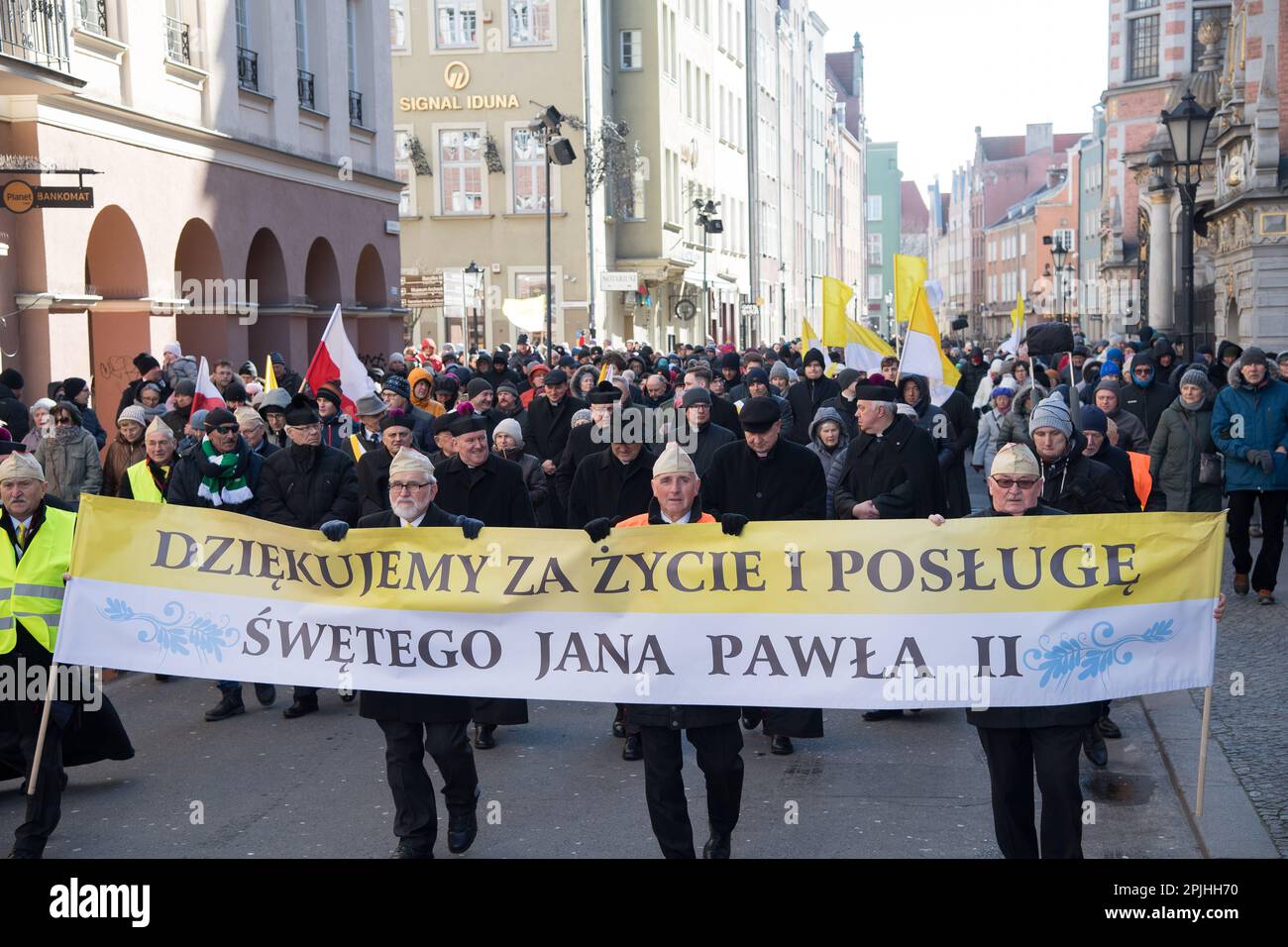 Poland march in defense of pope john paul ii hi-res stock photography ...