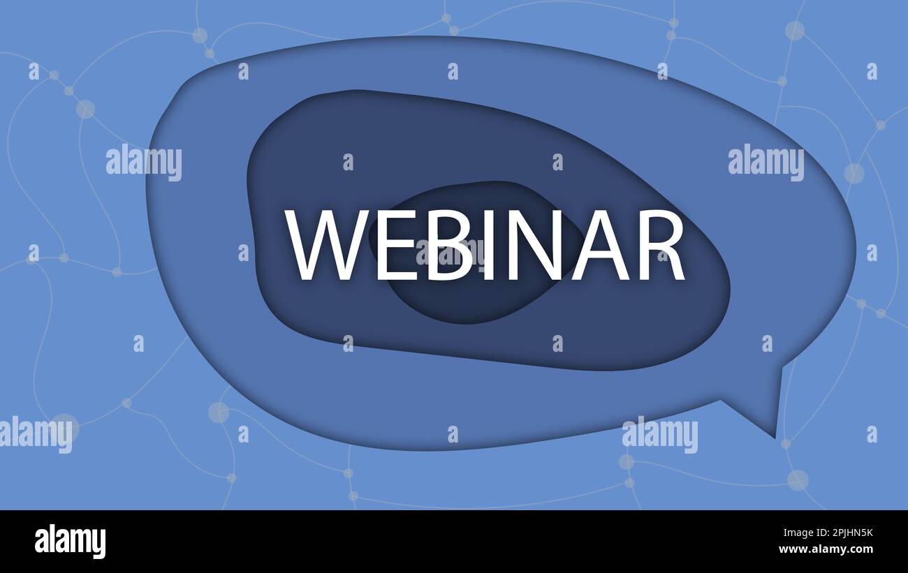 Platform for broadcasting webinar. Progressive online learning Stock ...