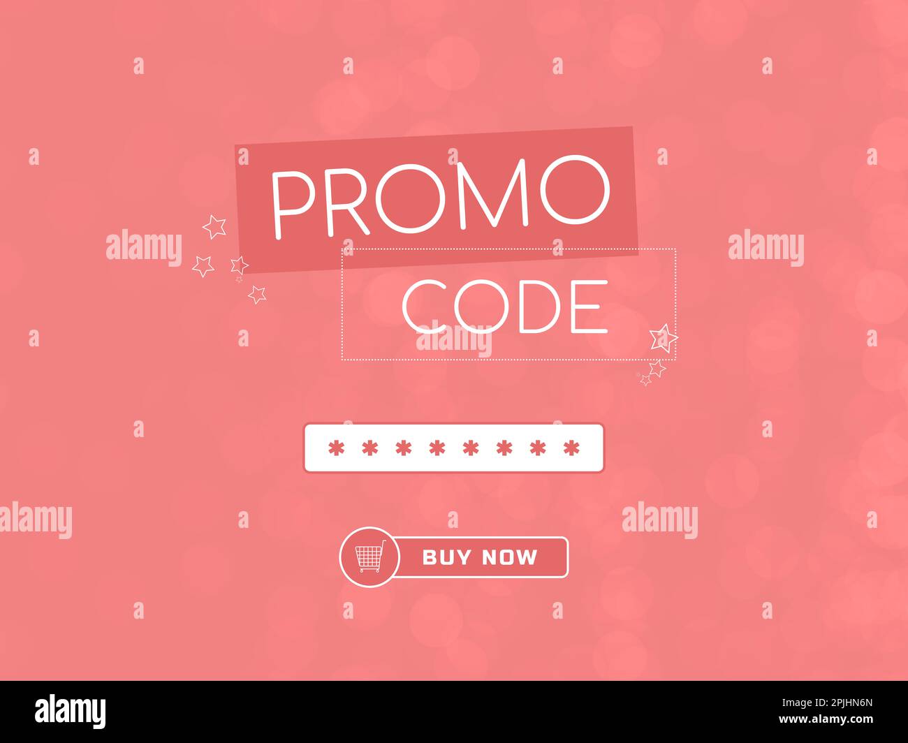 Online shopping app with activated promo code, illustration Stock Photo ...