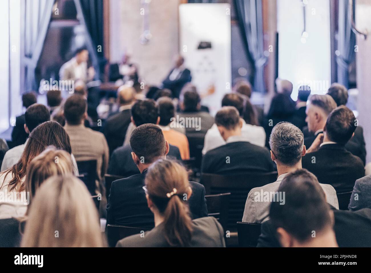 Round table discussion at business convention and Presentation ...