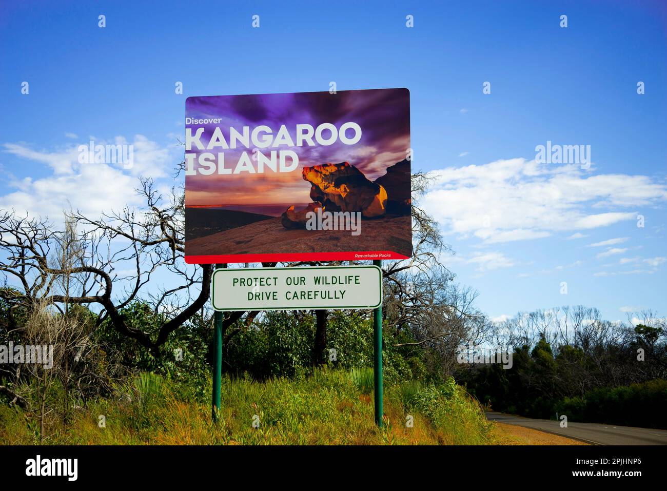 Welcome Sign - Kangaroo Island - Australia Stock Photo - Alamy