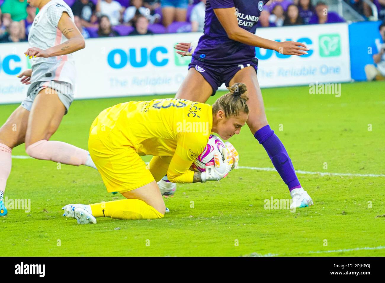 Orlando, Florida, USA, April 2, 2023, Angel City goalkeeper Didi ...