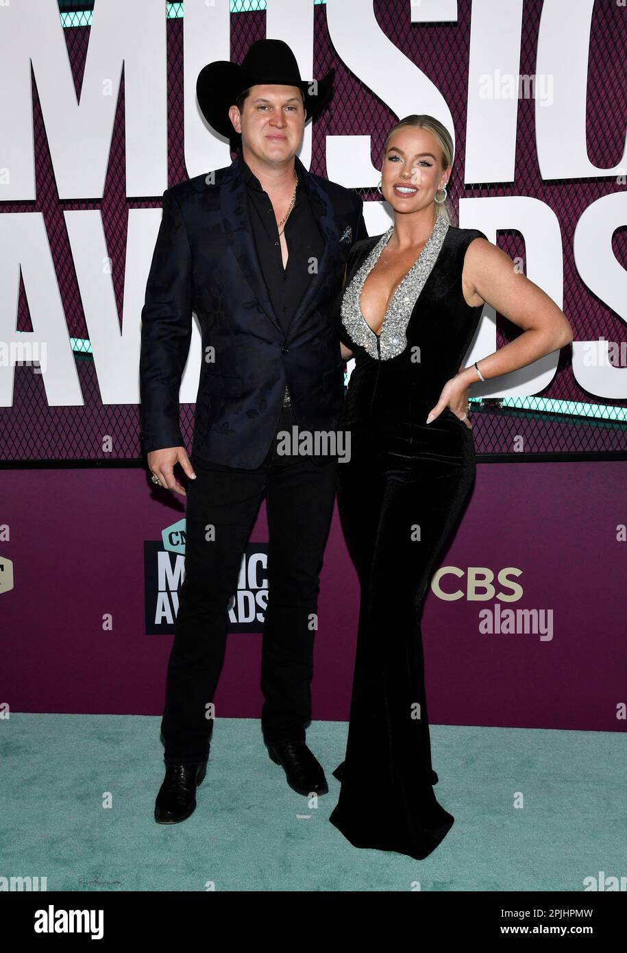 Jon Pardi, left, and Summer Duncan arrive at the CMT Music Awards on ...