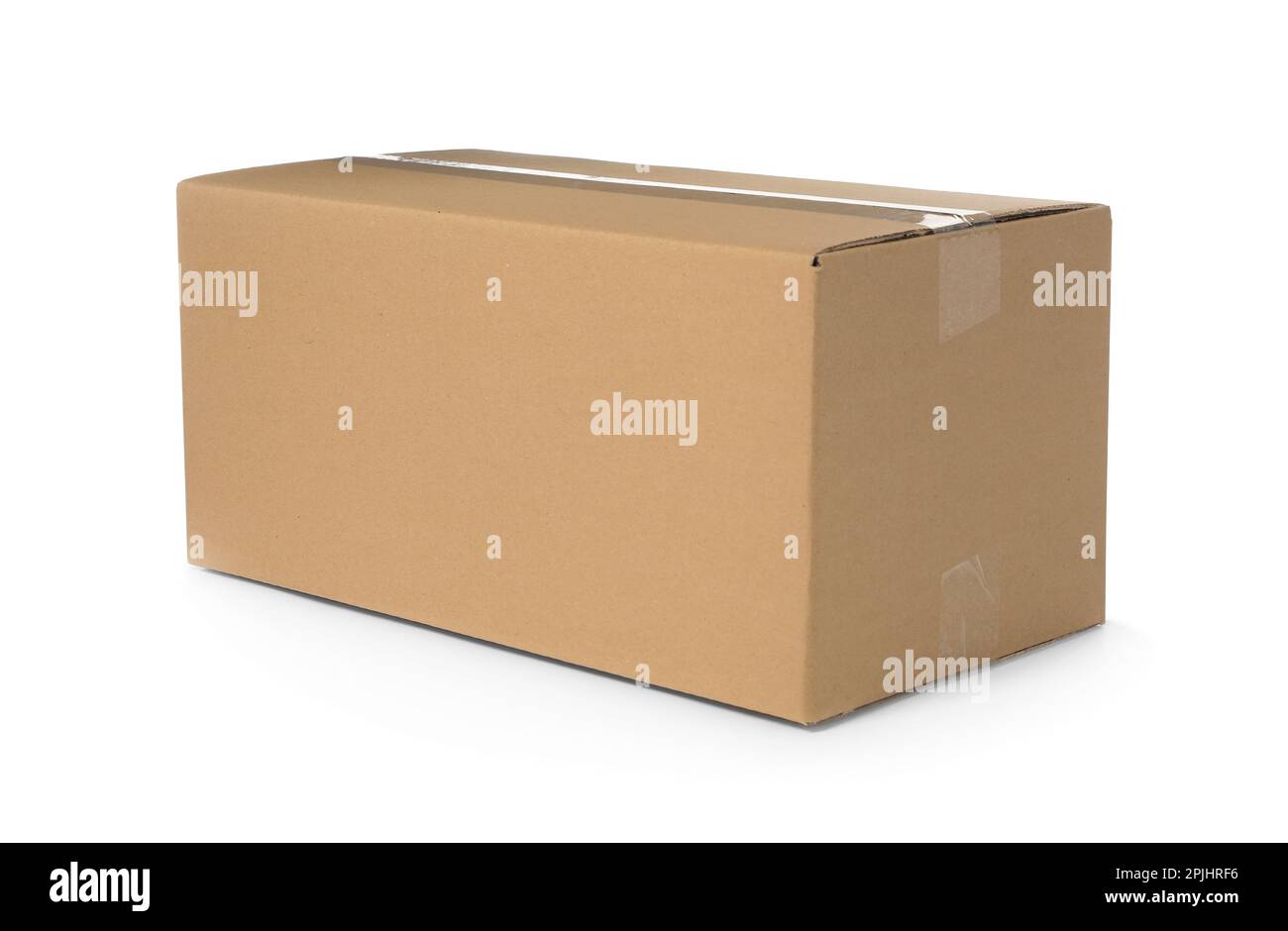 One closed cardboard box isolated on white. Delivery service Stock ...