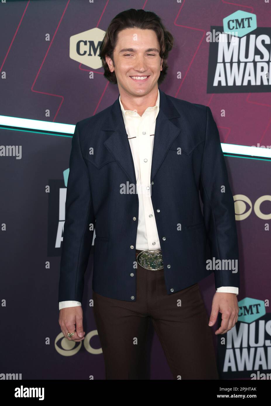 Drake Milligan arriving at the 2023 CMT Music Awards held at the Moody ...