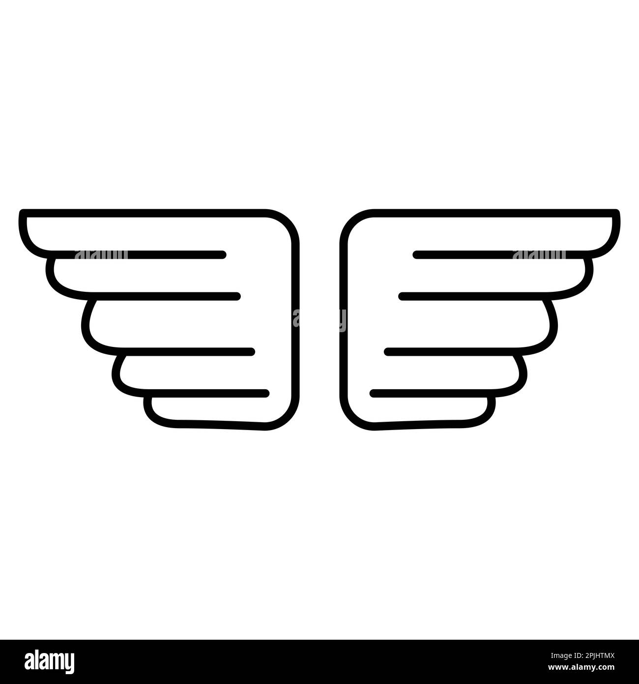 Wings vector icon design. Geometric wings flat icon Stock Vector Image ...