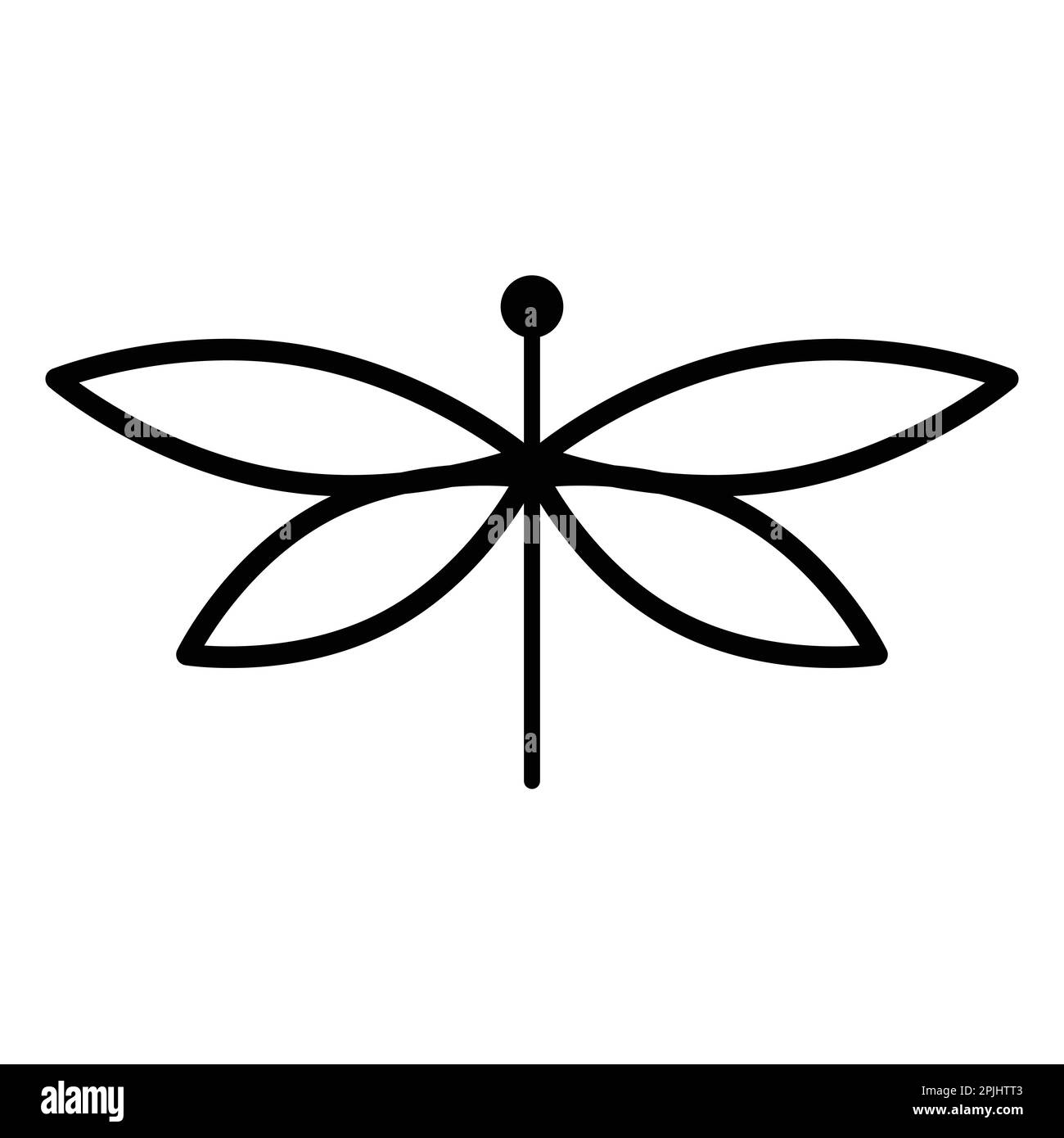 Butterfly beautiful wings icon simple Black and White Stock Photos ...