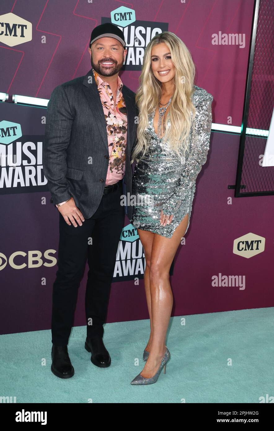 Cody Alan and Carissa Culiner arriving at the 2023 CMT Music Awards ...