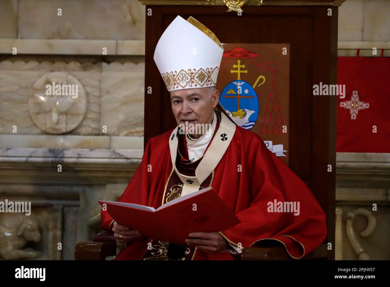 Mexico City, Mexico. 2nd Apr, 2023. Cardinal Carlos Aguiar Retes at the ...
