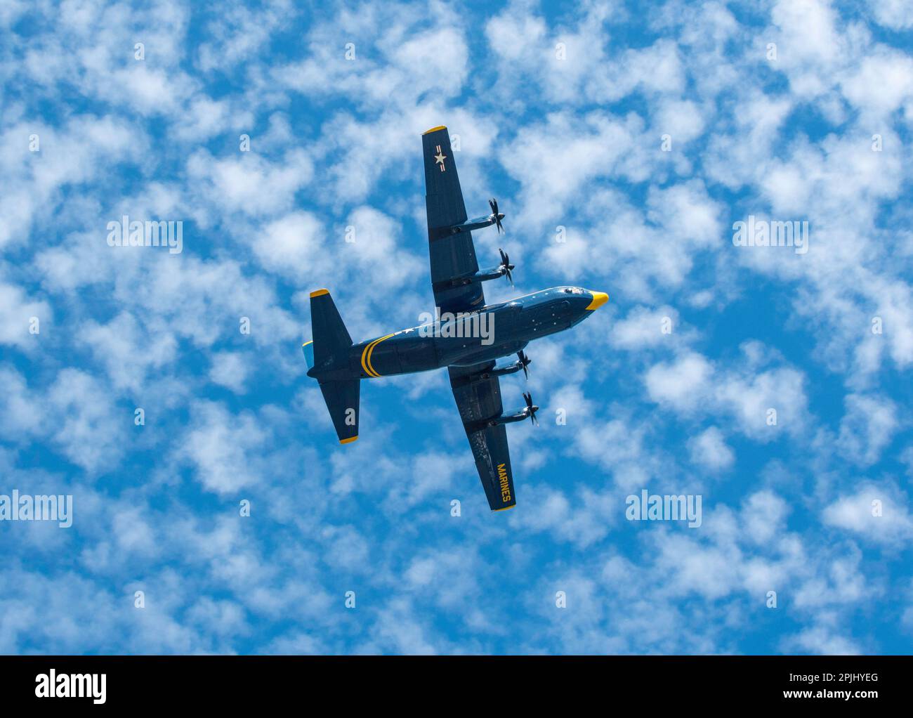 Lakeland, Florida, USA. 1st Apr, 2023. The US Navy Blue Angels C130J ...