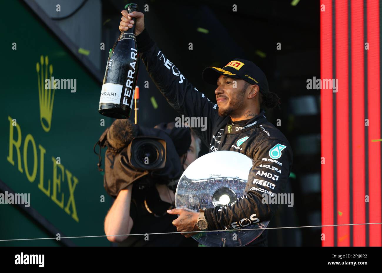 Lewis hamilton podium 2023 hi-res stock photography and images - Alamy