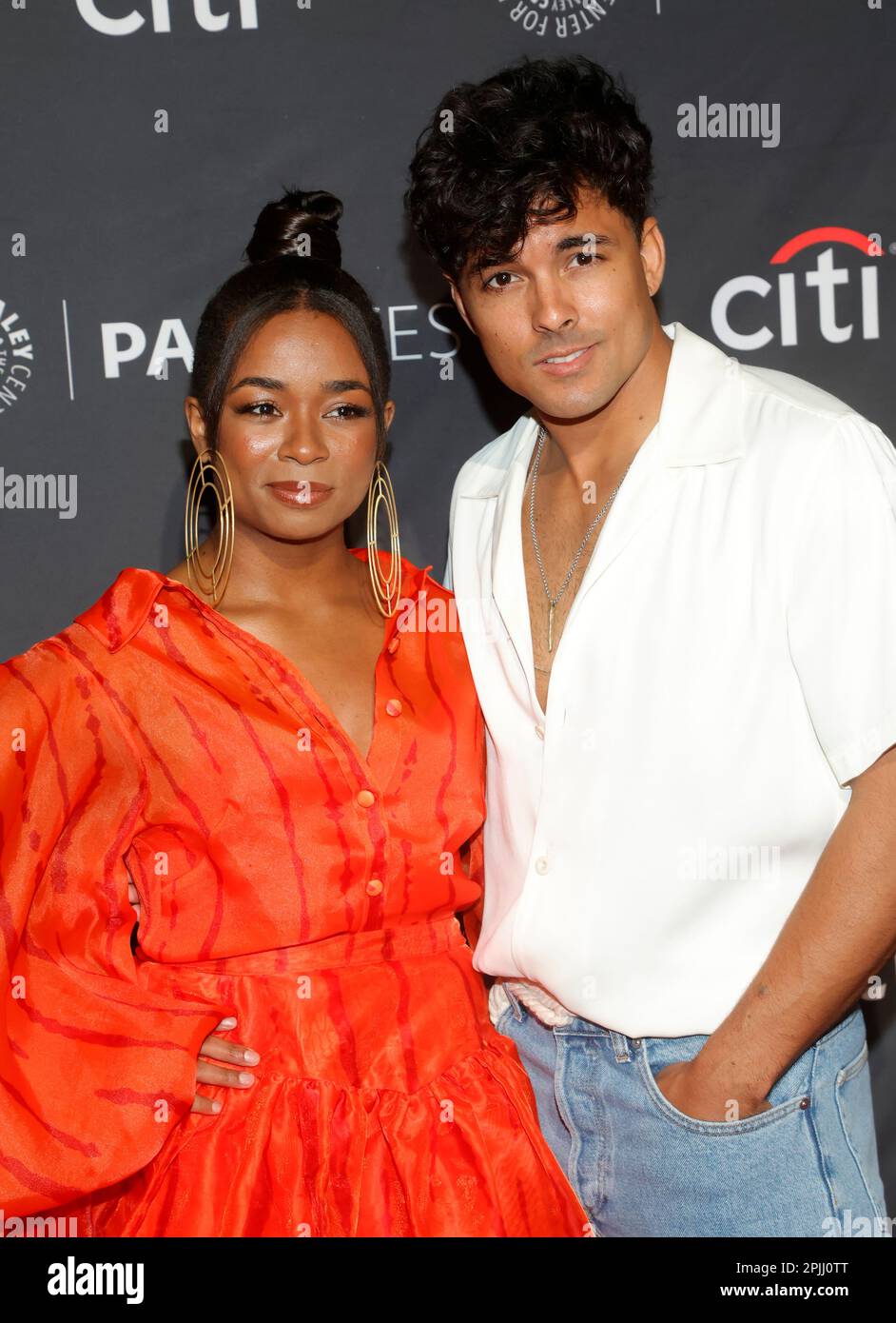 Hollywood, Ca. 2nd Apr, 2023. Alexis Floyd, Niko Terho. at PaleyFest ...