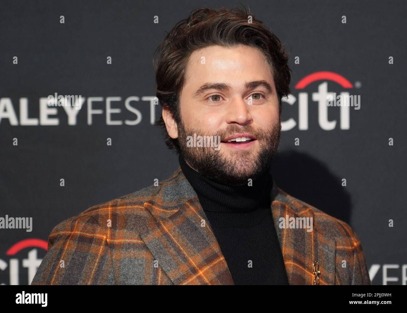 Los Angeles, USA. 02nd Apr, 2023. Jake Borelli arrives at The PaleyFest ...