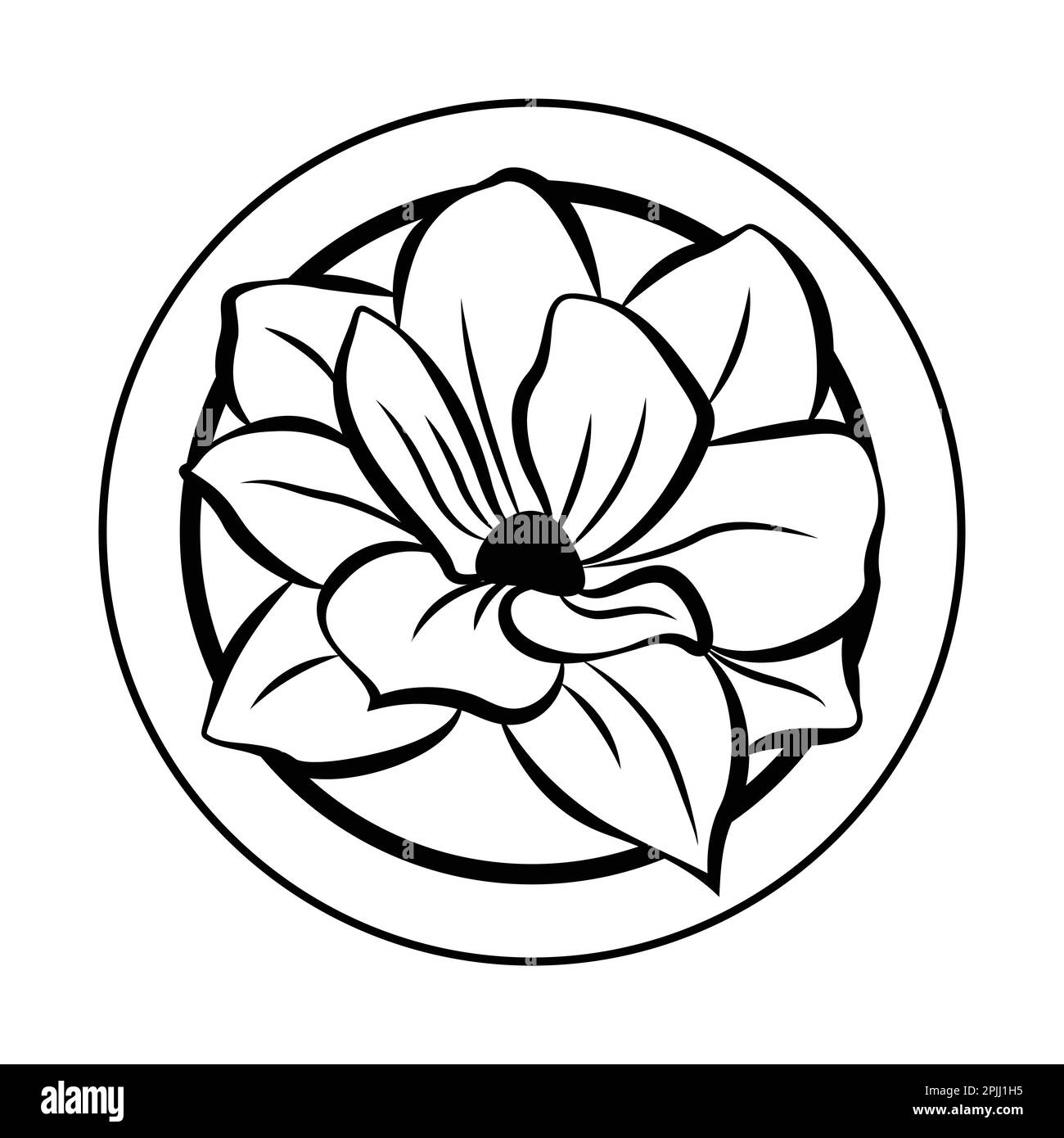 Magnolia circle Black and White Stock Photos & Images - Alamy