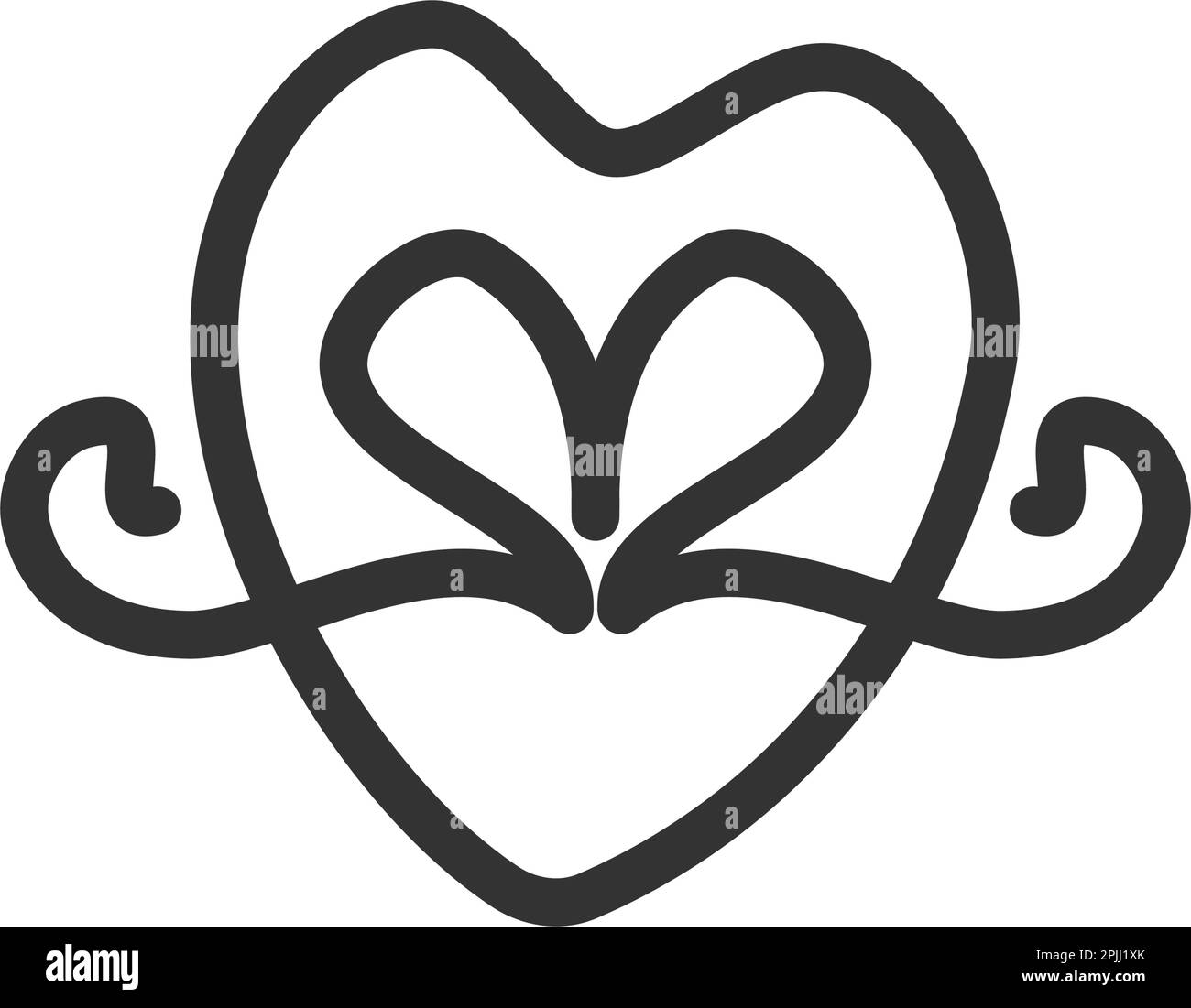 giving love logo template. Icon Illustration Brand Identity. Isolated ...