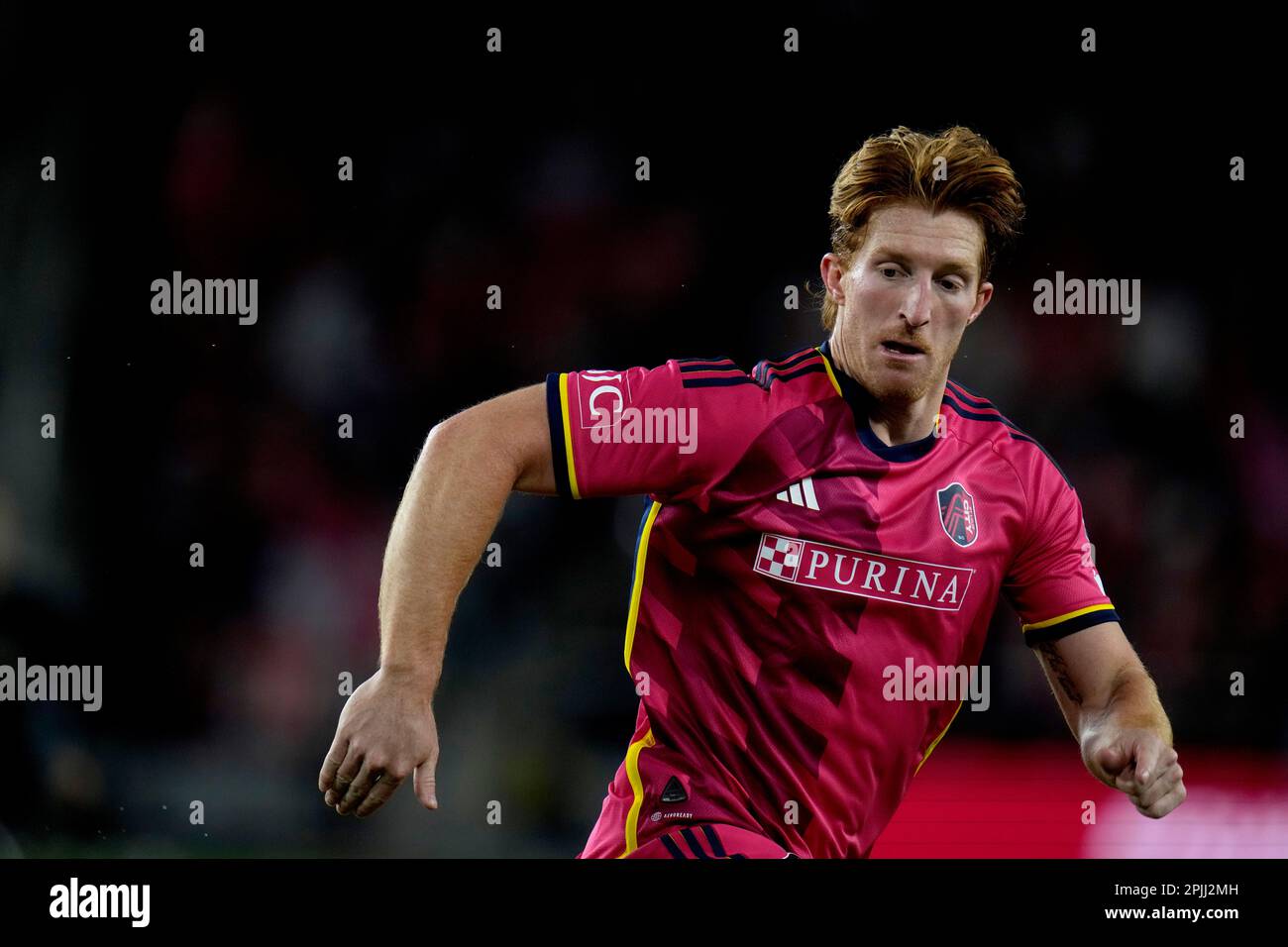 St. Louis City's Tim Parker (26) in action during the first half of an ...