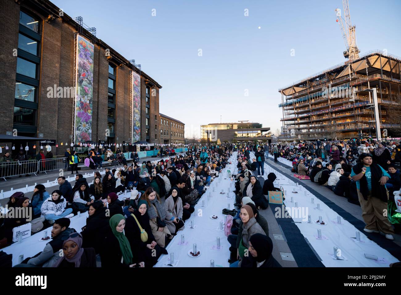 London, UK. 02nd Apr, 2023. Muslims are seen taking their seats and ...