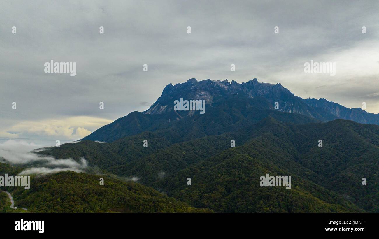 Mount Kinabalu is the highest mountain in Borneo and Malaysia Stock ...