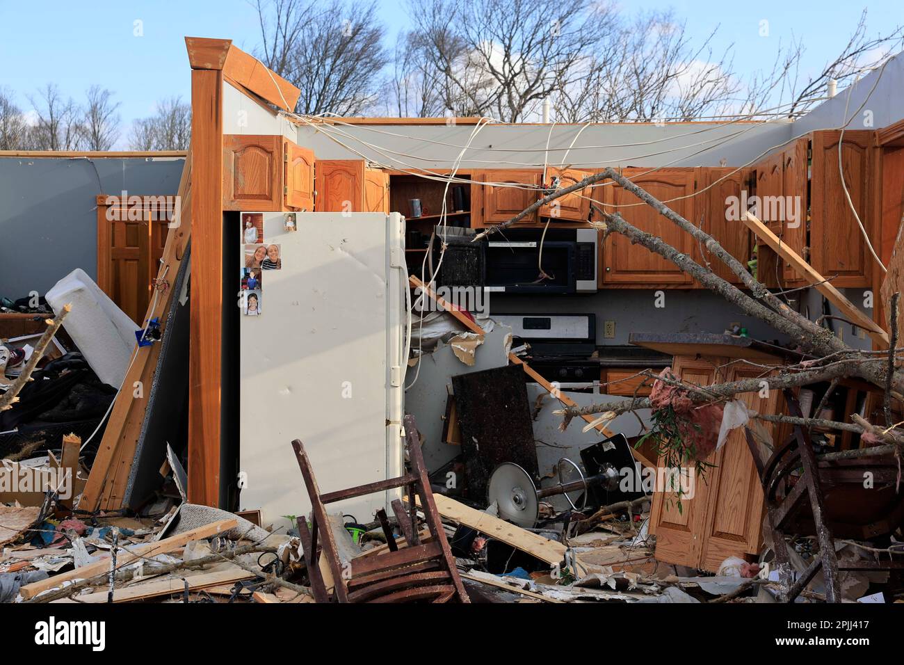 STINESVILLE, INDIANA - APRIL 1: A home is destroyed after a tornado on ...