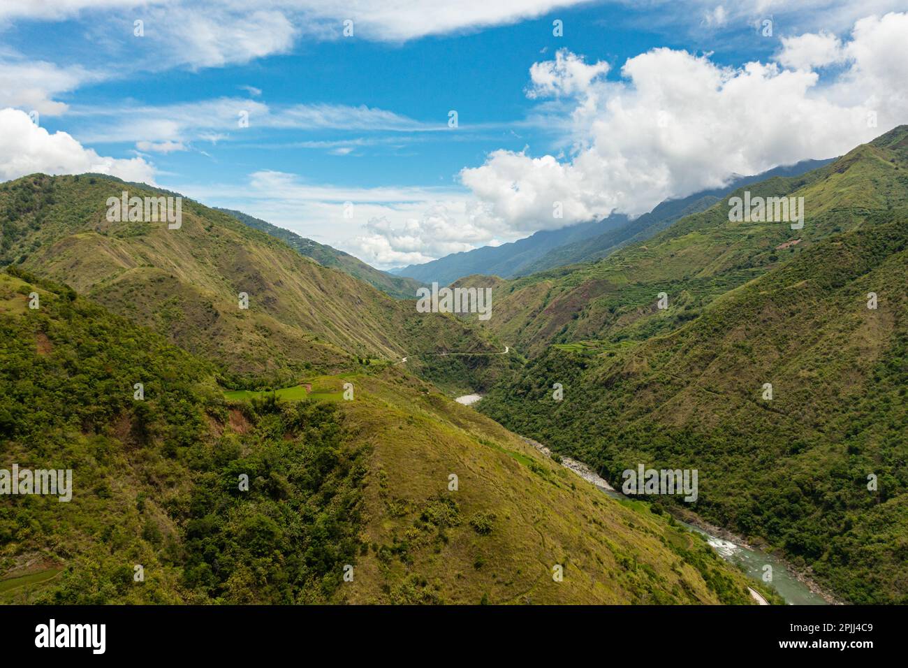 Mountain slopes with tropical vegetation. Philippines Stock Photo - Alamy