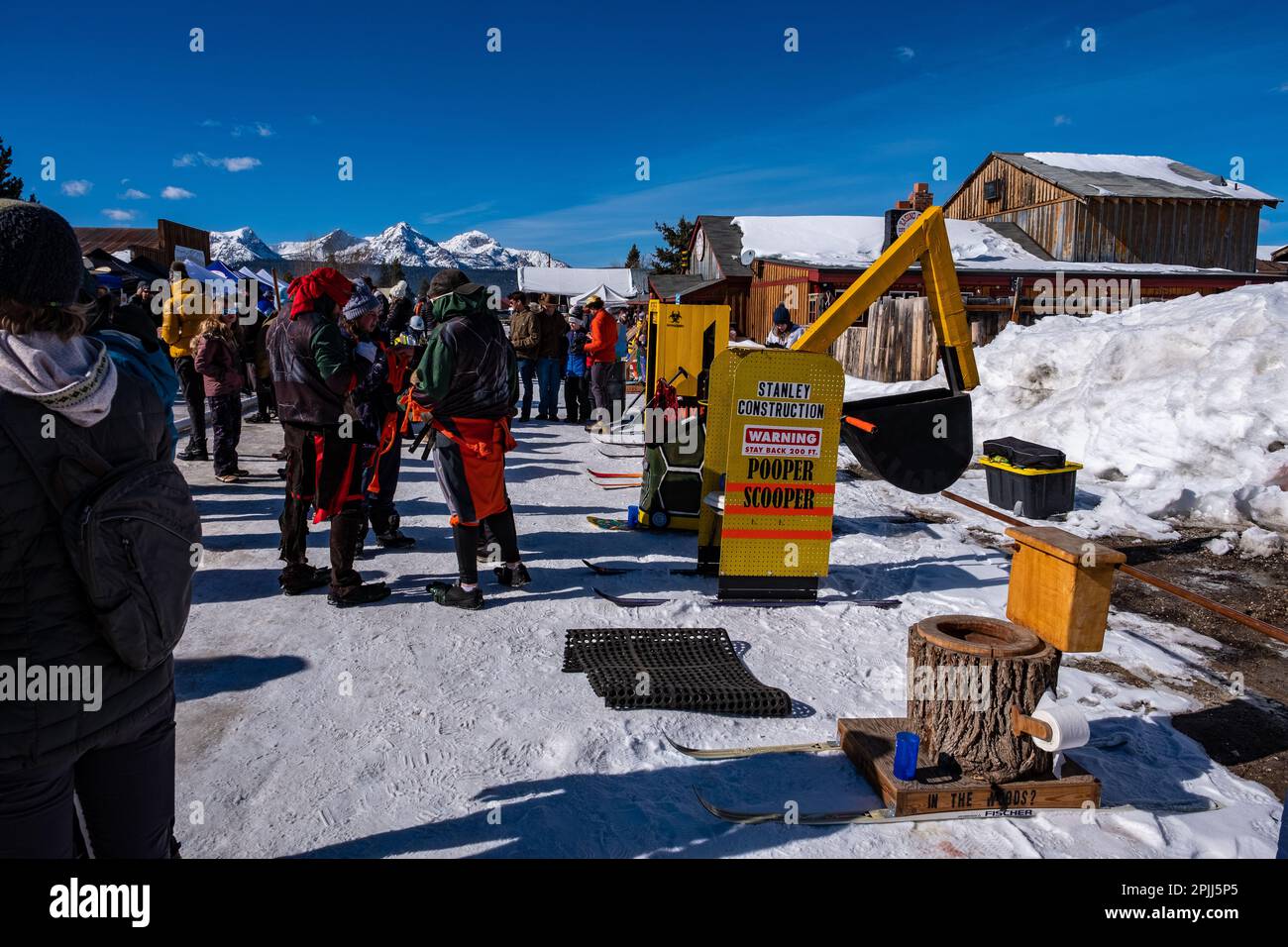 Winter celebration in Stanley, Idaho Stock Photo - Alamy
