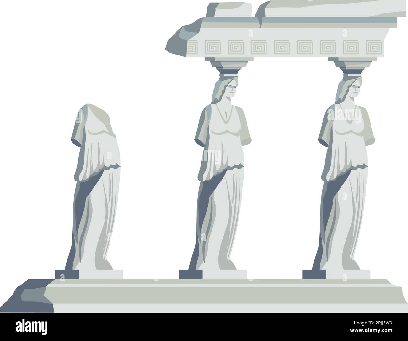 Ancient ruins and architecture, historical sight Stock Vector Image ...