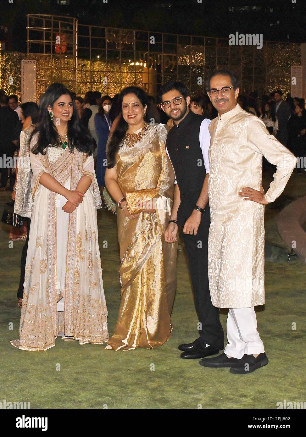 Mumbai, India. 31st Mar, 2023. L-R Isha Ambani (daughter of the Indian ...