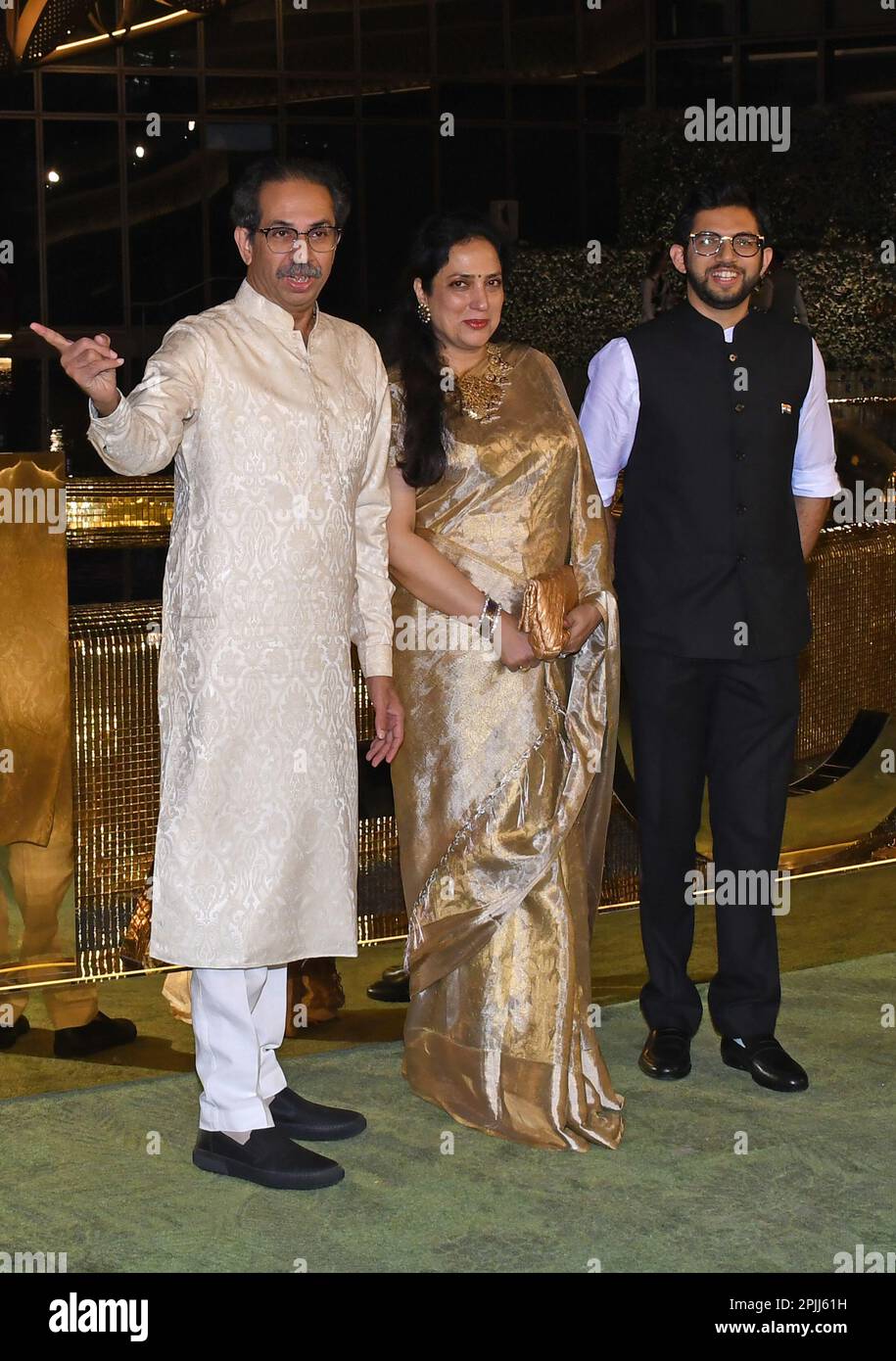 Mumbai, India. 31st Mar, 2023. L-R Former Maharashtra Chief Minister ...