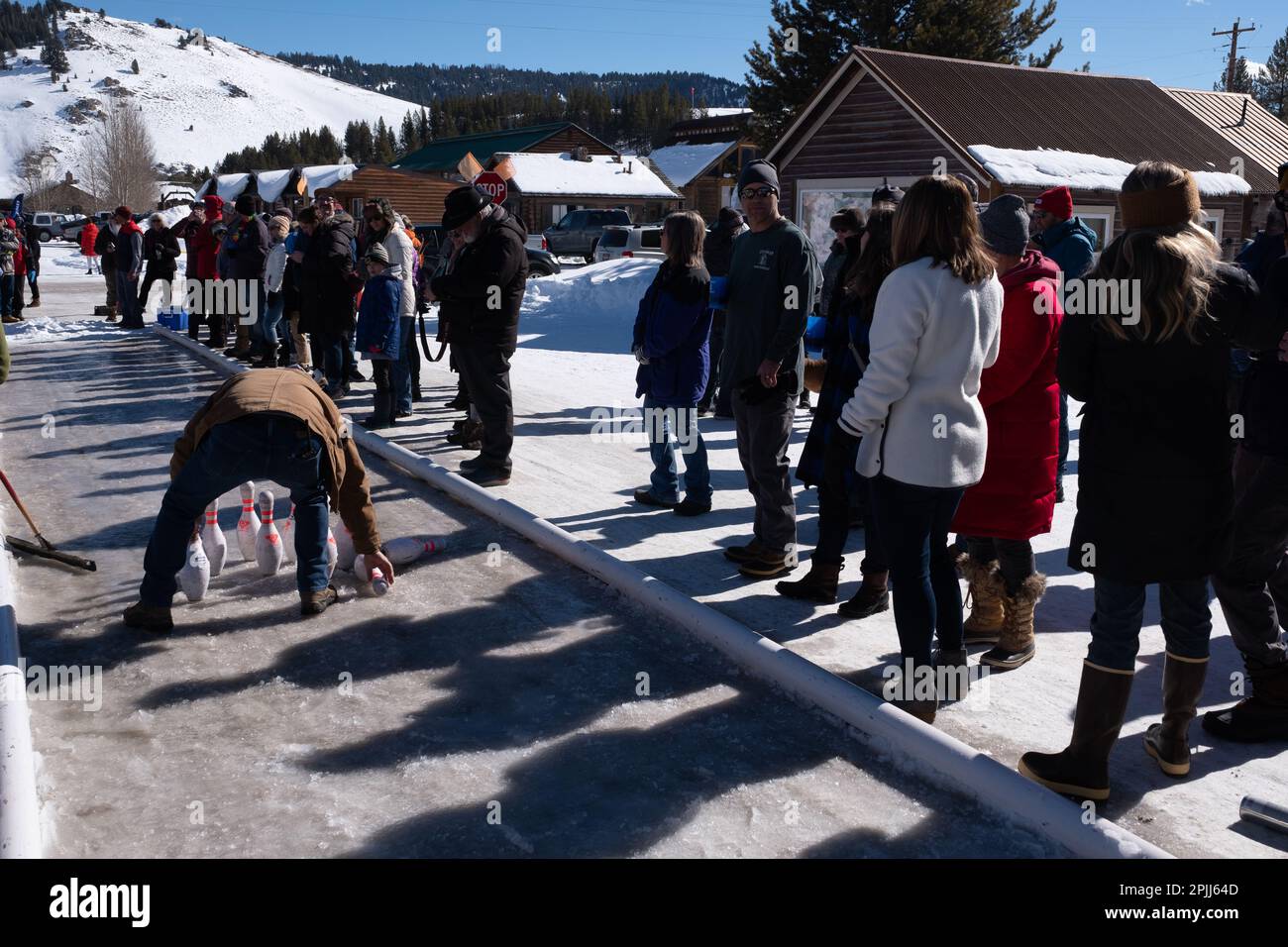 Winter celebration in Stanley, Idaho Stock Photo - Alamy