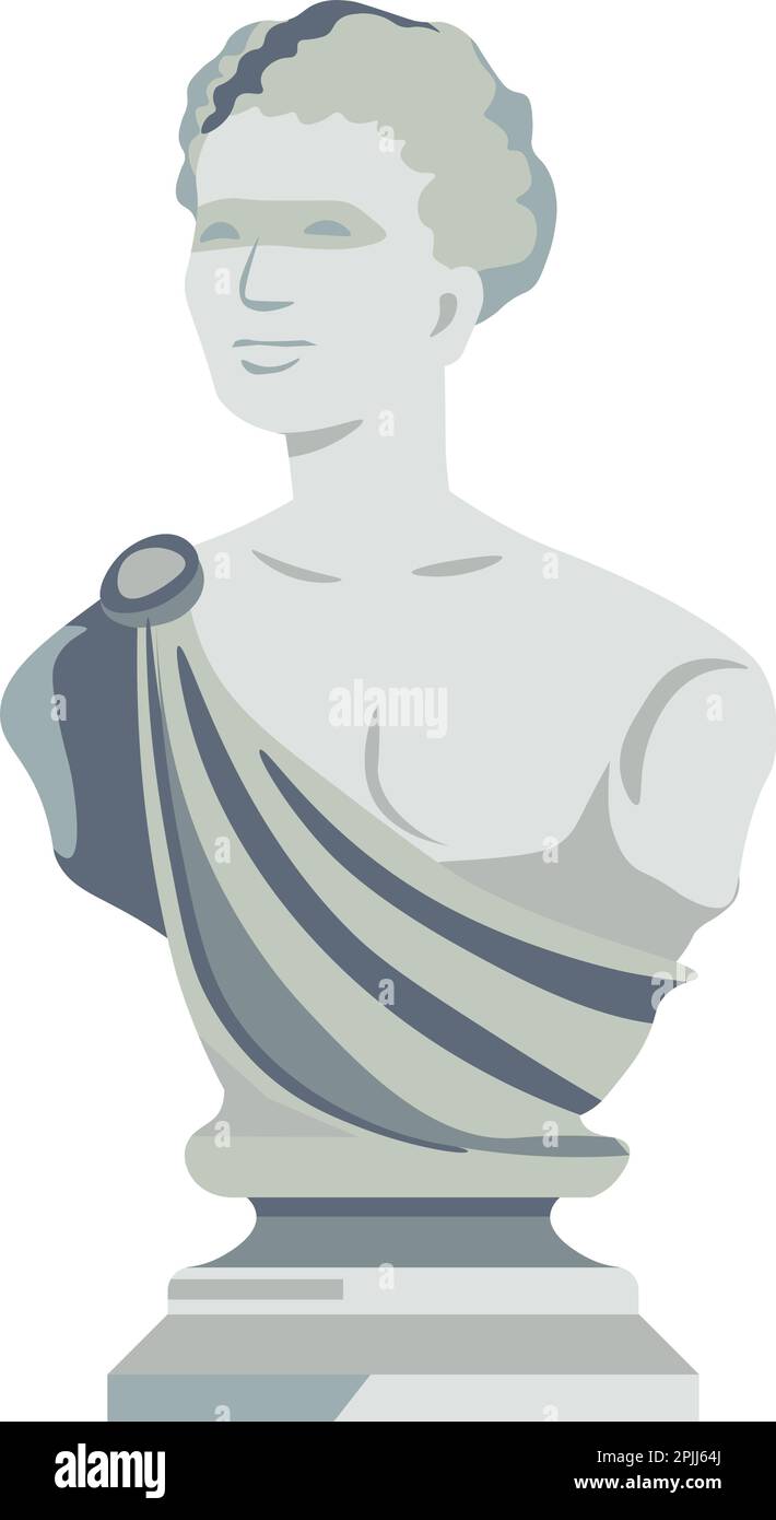 Ancient woman bust sculpture, Greek or Roman art Stock Vector Image ...