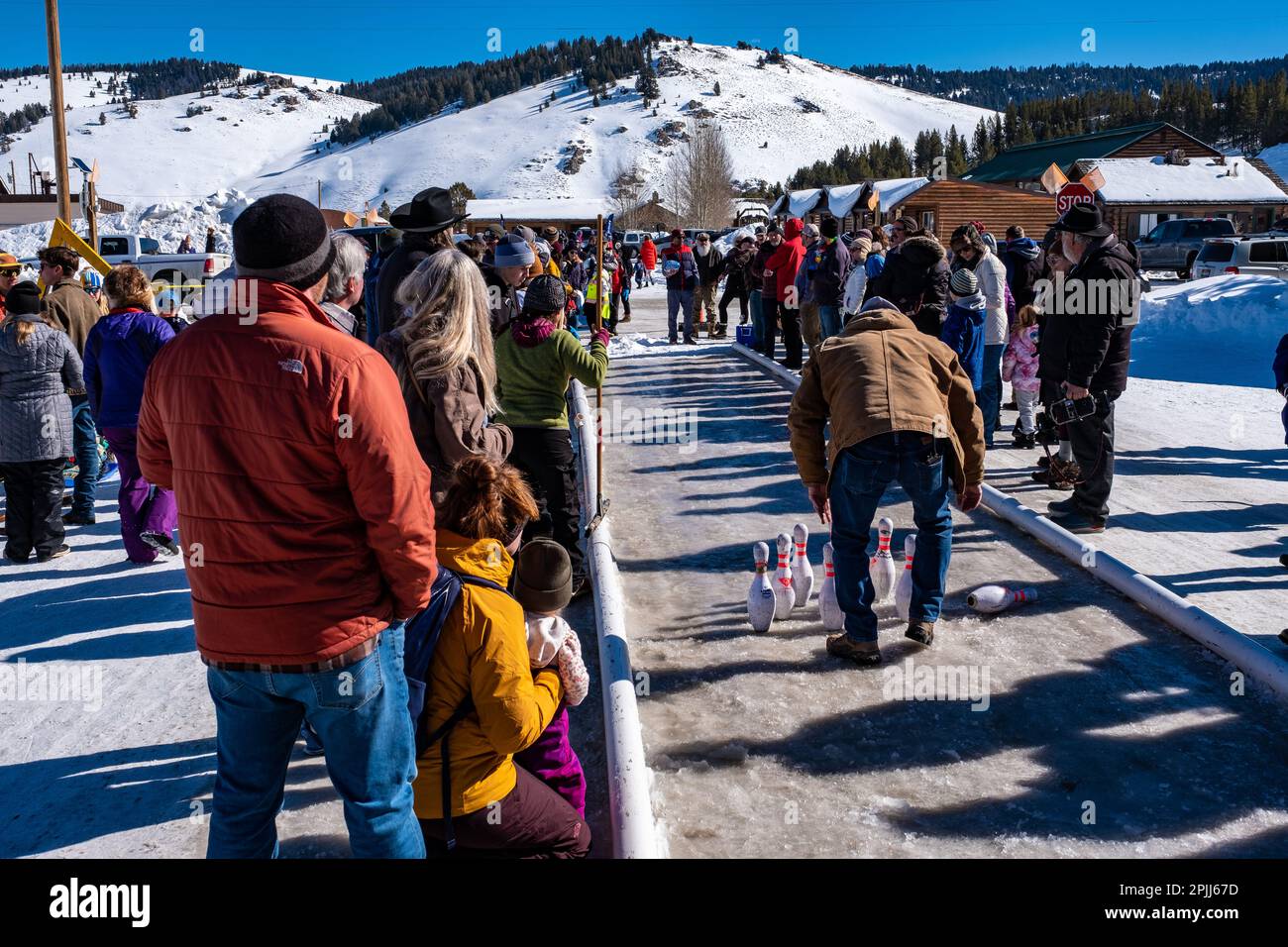 Winter celebration in Stanley, Idaho Stock Photo - Alamy